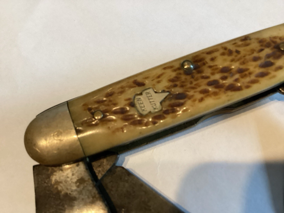 Keen Kutter Scout Pocket Knife Vintage Antique Folding Simmons Bone ...