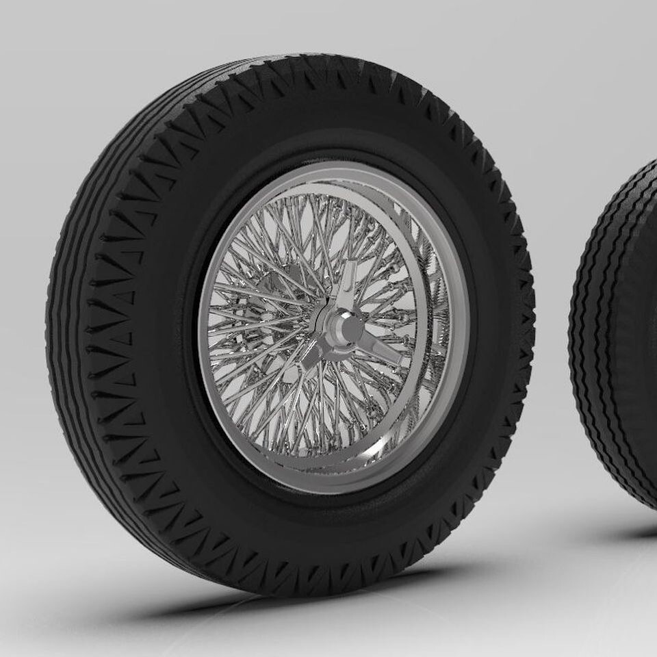 1:25 19” Wire Wheels On Big And Little Vintage Tires | eBay