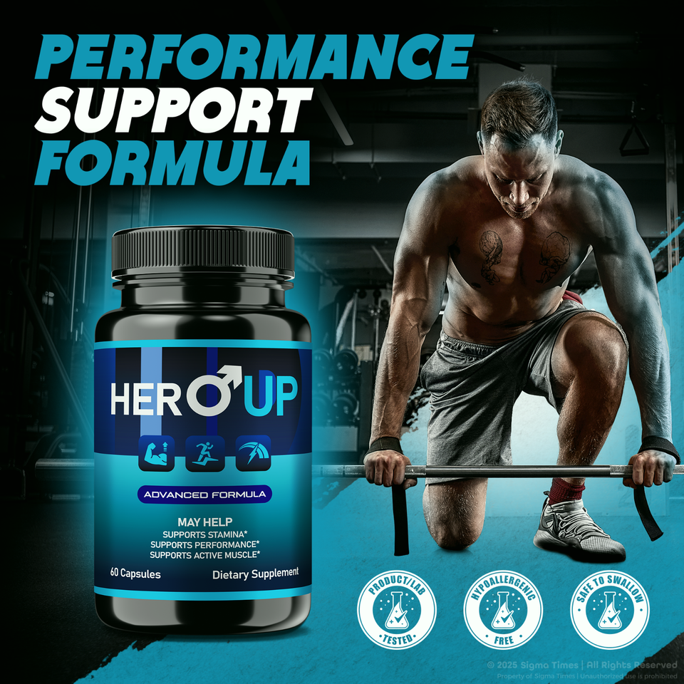 Hero Up Pills for Men, HeroUp Supplement for Male Health Support - 3 ...