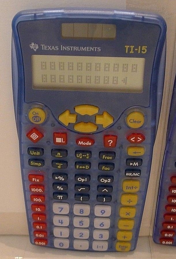 Lot of 3 Texas Instruments TI-15 Calculators +Slide Covers -TESTED | eBay