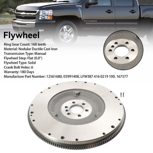 Small Block 168-Tooth Flywheel Fit GM Fits Chevy 4.8 5.3 6.0L GEN III ...