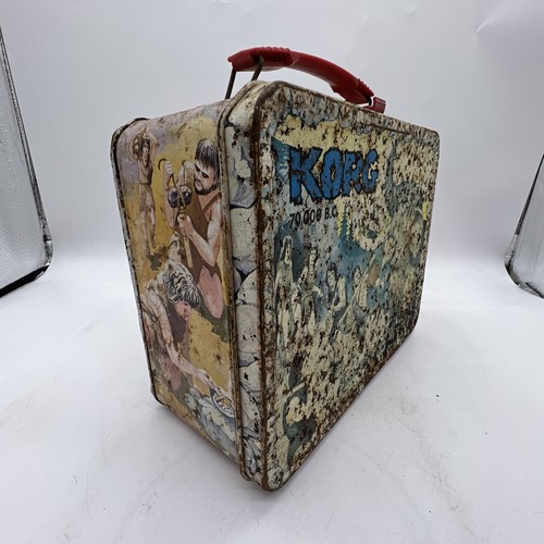 Vintage Thermos Korg Metal Lunch Box 70,000 B.C. Cavemen 1975 | eBay