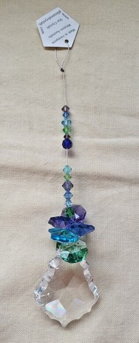 Crystal Hanging Sphere - Pear Shape Green/Blue | eBay Australia