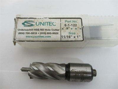 CS Unitec 6-1-122 , 11/16" x 1" HSS Annular Cutters W/ Pilot Pin | eBay
