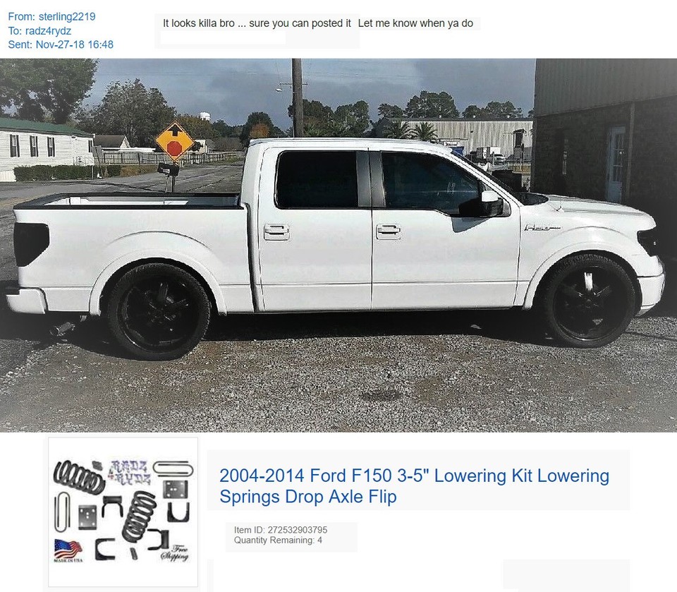 2004-2014 Ford F150 Lowering Kit 3"Lowering Springs 5"Axle Flip Shock ...