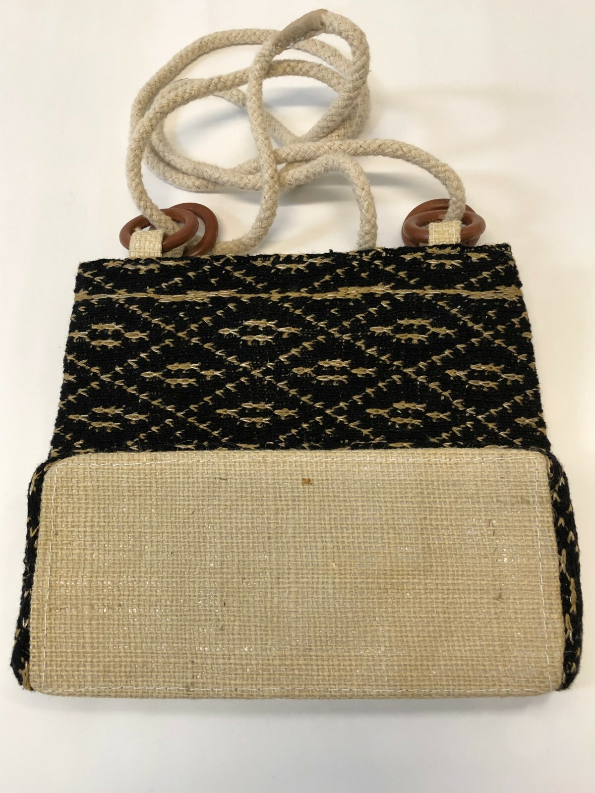 MUD CLOTH Handmade Black Ivory Gusseted Tote Bag Purse Boho EUC | eBay