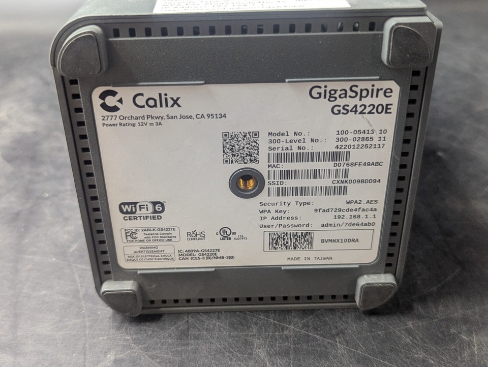 Lot of 10-Calix GigaSpire BLAST u6.1 GS4220E 100-05413 WiFi6 Gigabit ...