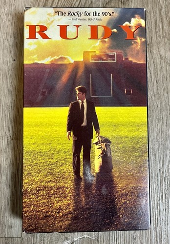 Rudy (VHS,1994) Sean Astin, Christopher Reed, Jon Favreau, Notre Dame ...