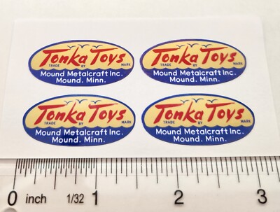 Tonka Logo Sticker 1947 To 1955 Vintage Oval Vinyl Decals | eBay