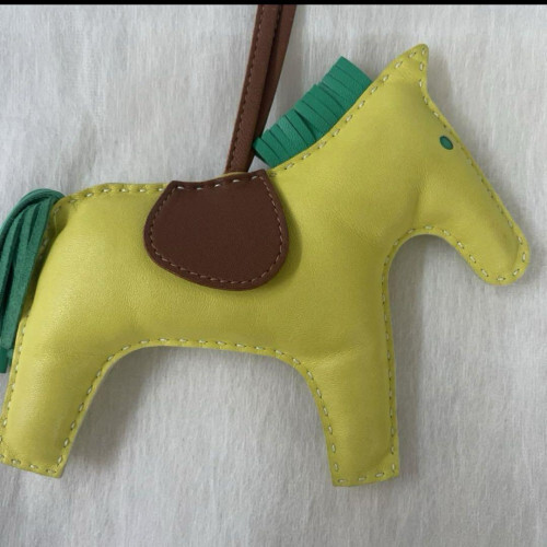 HERMÈS, Key Chain, Key Charms, Rodeo, Yellow green × green, good ...