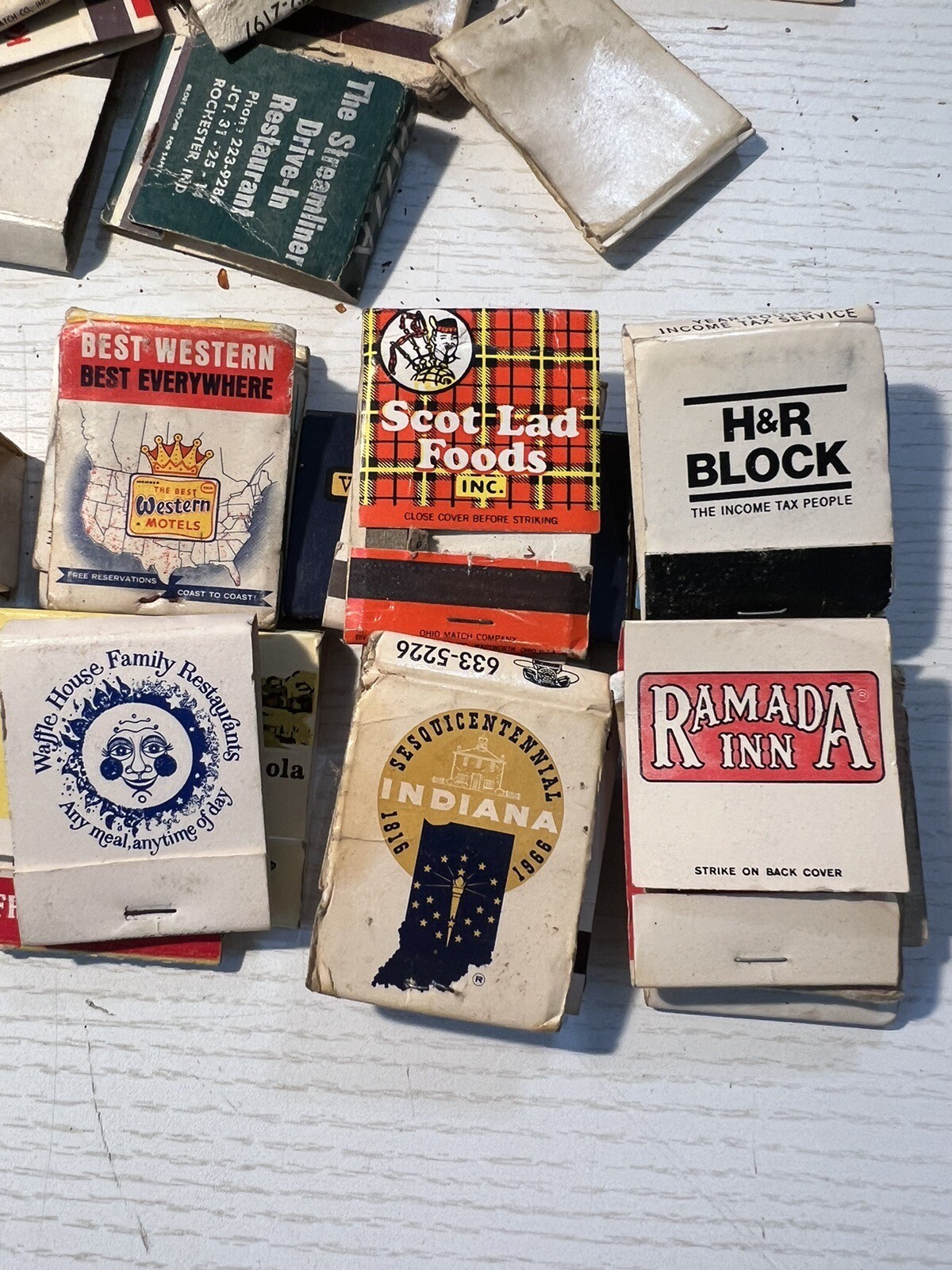 Vintage Matches Matchbook Huge Lot in Metal Tin Container | eBay