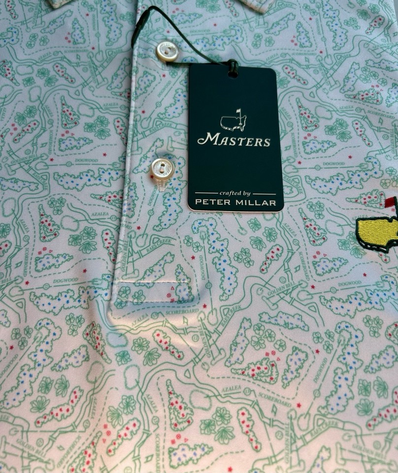 2025 Masters Tournament Peter Millar Amen Corner Course Map Print Mens ...