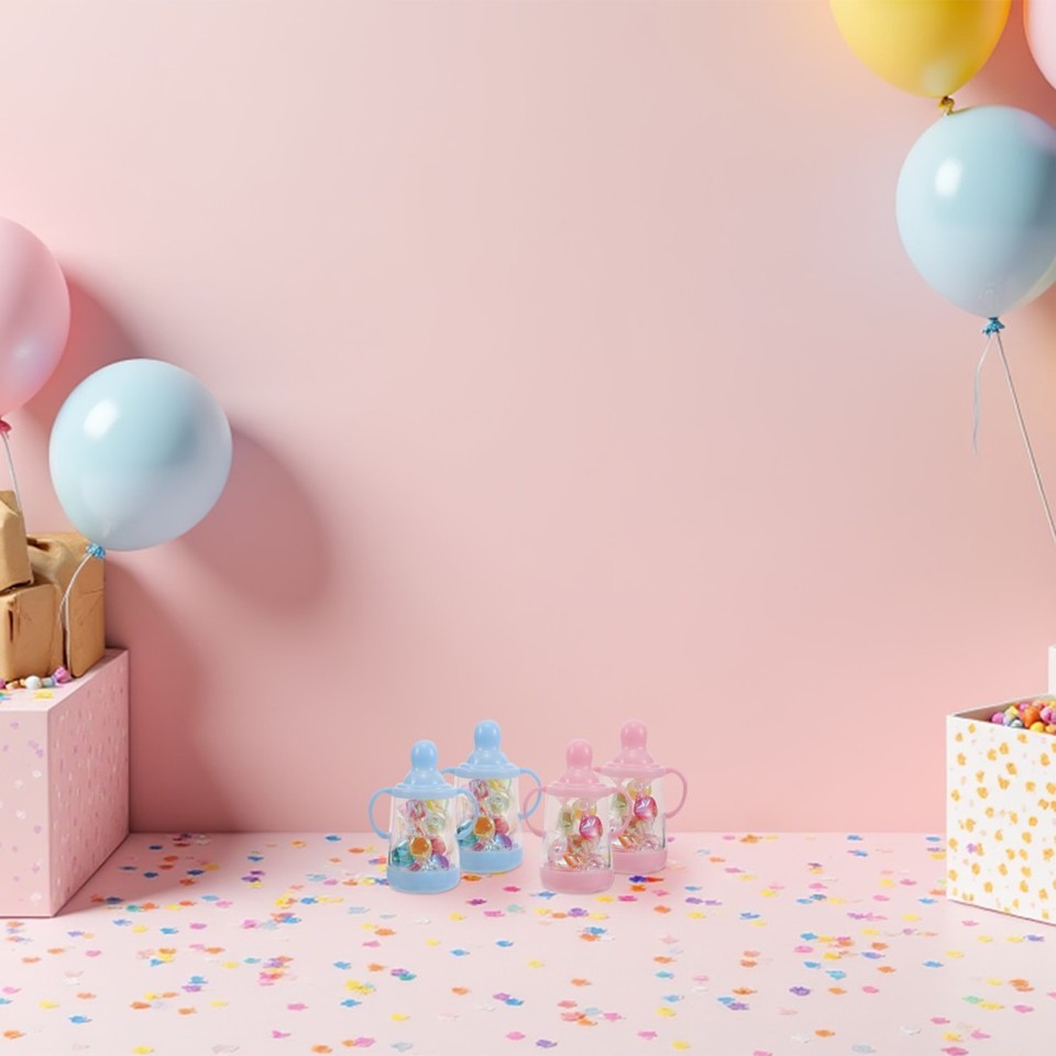 20pcs Baby Shower Favor Bottles, Milk Bottle Candy Box With Handle ...