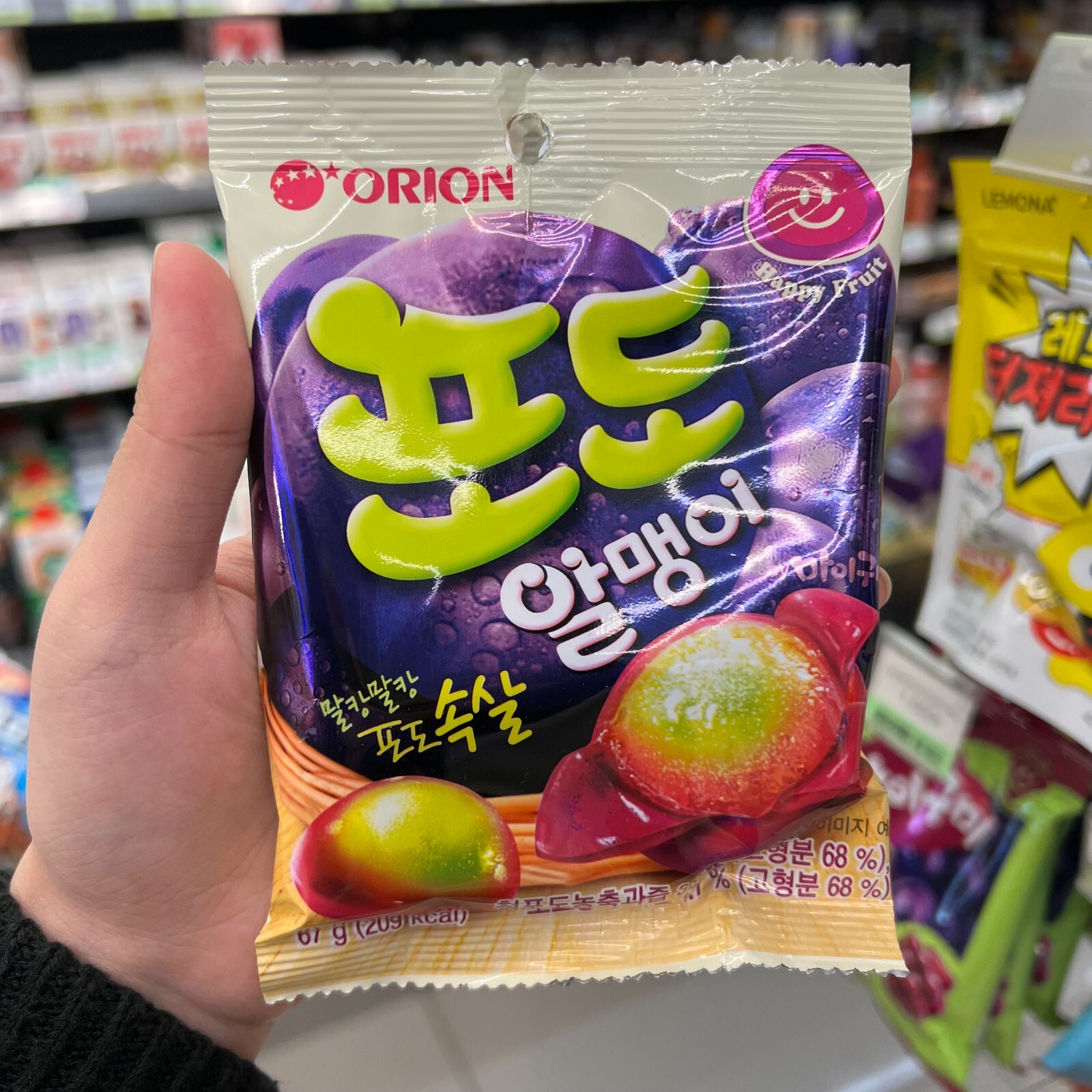 Korean Snacks Candy - Orion Troll Gummy Jelly Kiwi Grape Plum Lychee ...