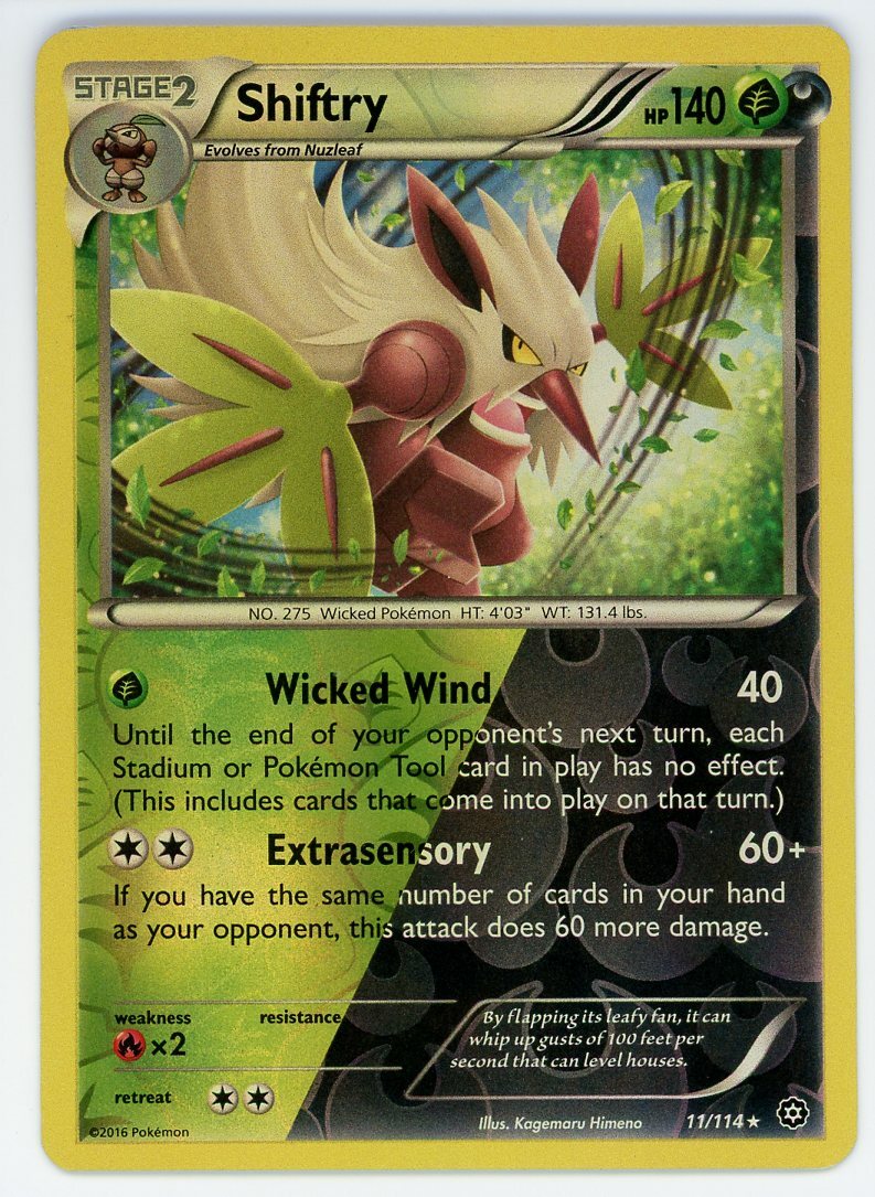 Pokemon Shiftry 11/114 Reverse Holo Rare Steam Siege NM/MT | eBay