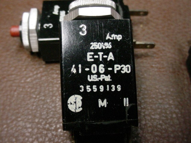 Eta 41-06-p30 Pcs 3 Amp 250vac Circuit Breaker for sale online | eBay