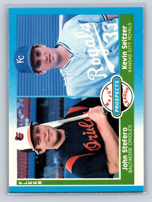 1987 Fleer John Stefero Kevin Seitzer #652 Orioles Royals RC | eBay