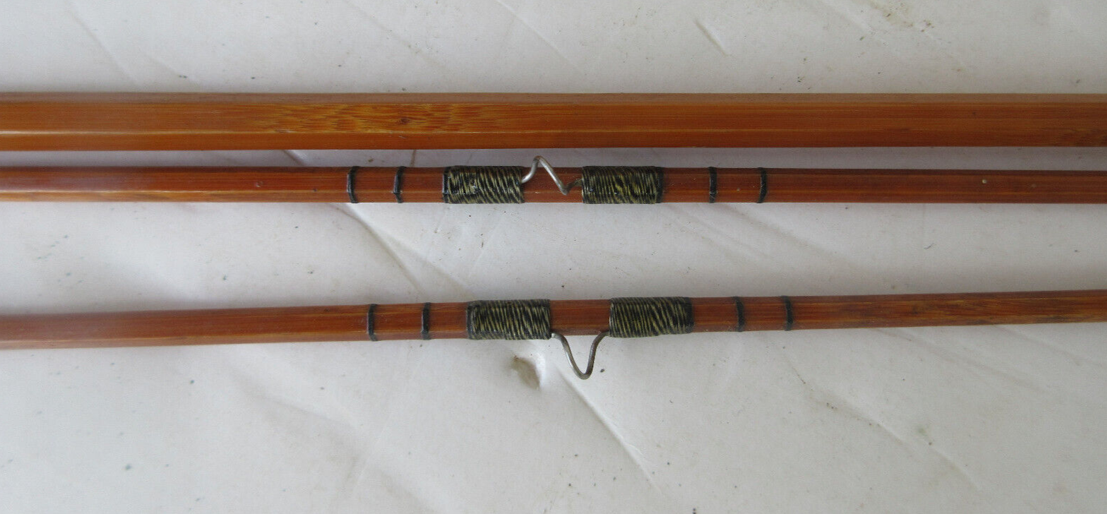 Vintage Grampus Kiraku & Co. Japan 3 Piece + extra Tip Split Bamboo Fly ...