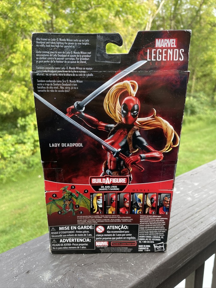 2017 Hasbro Marvel Legends 6" Lady Deadpool Figure Brand New BAF Sauron ...