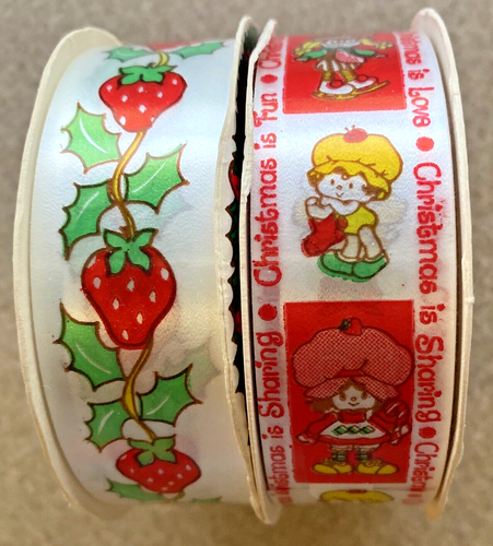 Set of 2 VTG 1981 Plus Mark STRAWBERRY SHORTCAKE RIBBONS 24' x 1" USA ...