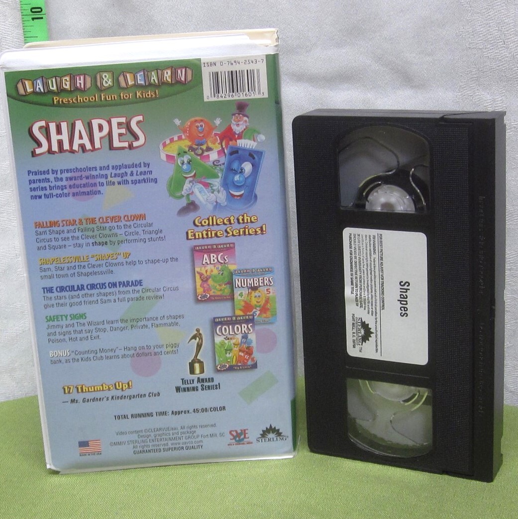SHAPES cartoons Laugh & Learn VHS preschool fun Counting Money ...