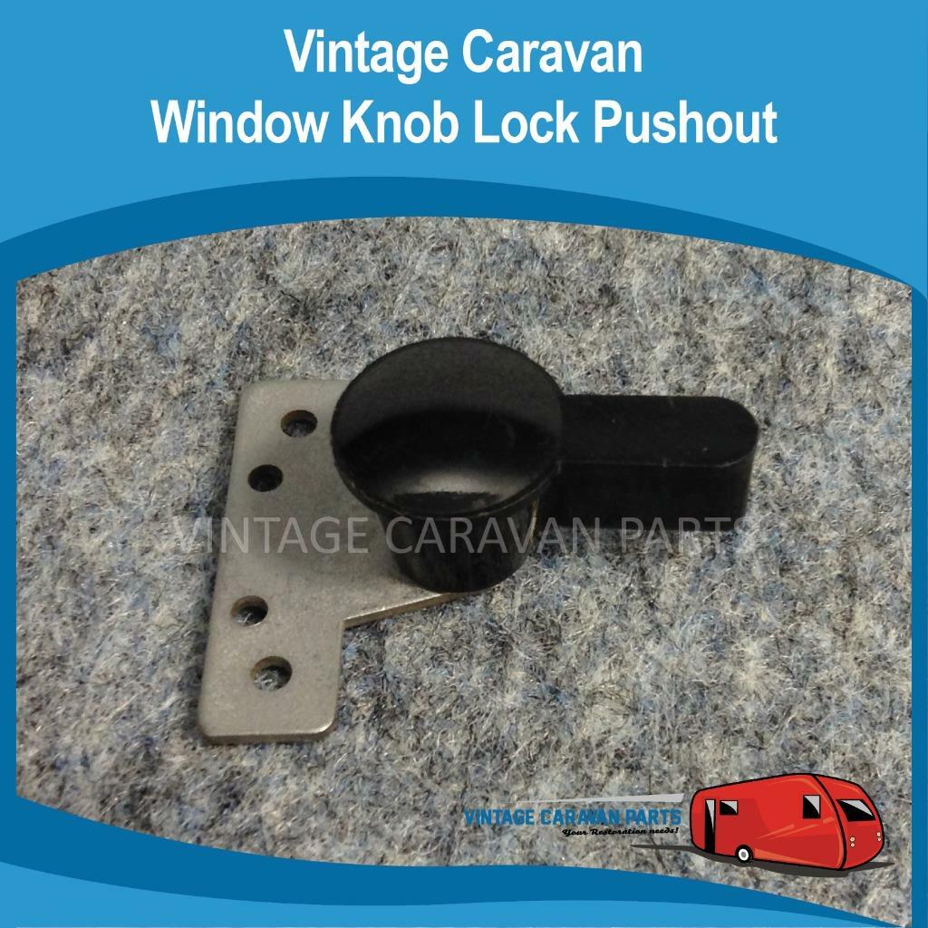 Caravan PUSH WINDOW KNOB LOCK ( BLACK ) Vintage Viscount Franklin W0113 ...