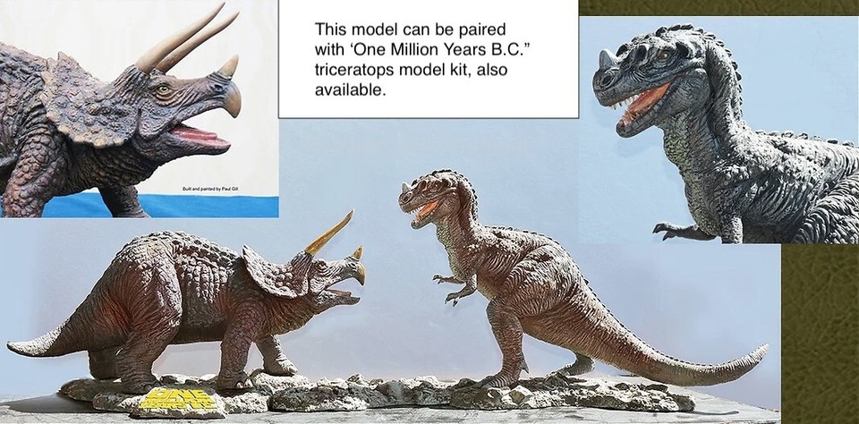 'One Million Years B.C.' ceratosaurus dinosaur resin model kit by Joe ...