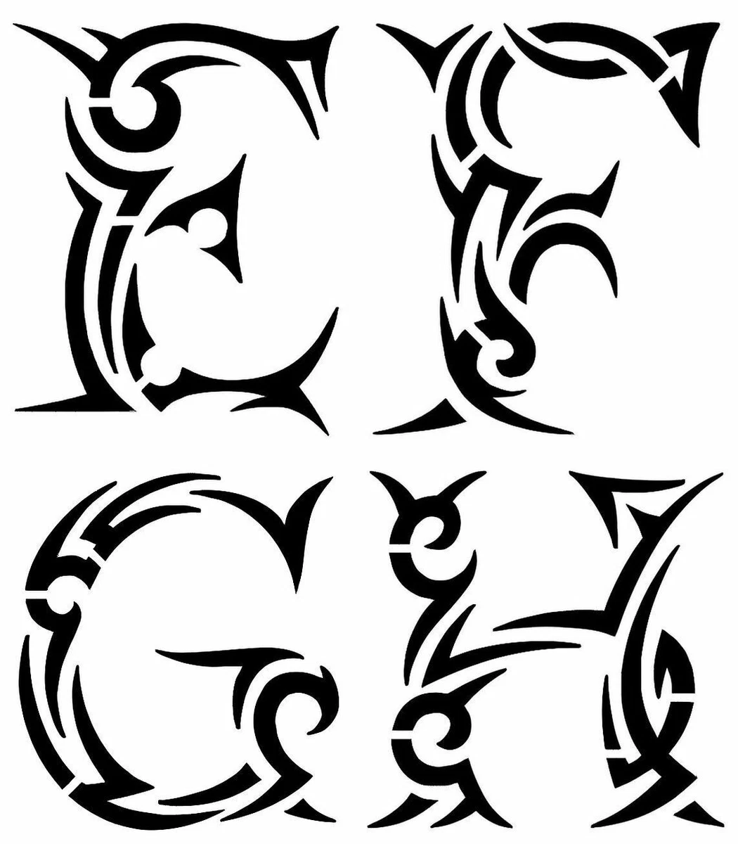 Tribal Letter A Tattoo Designs