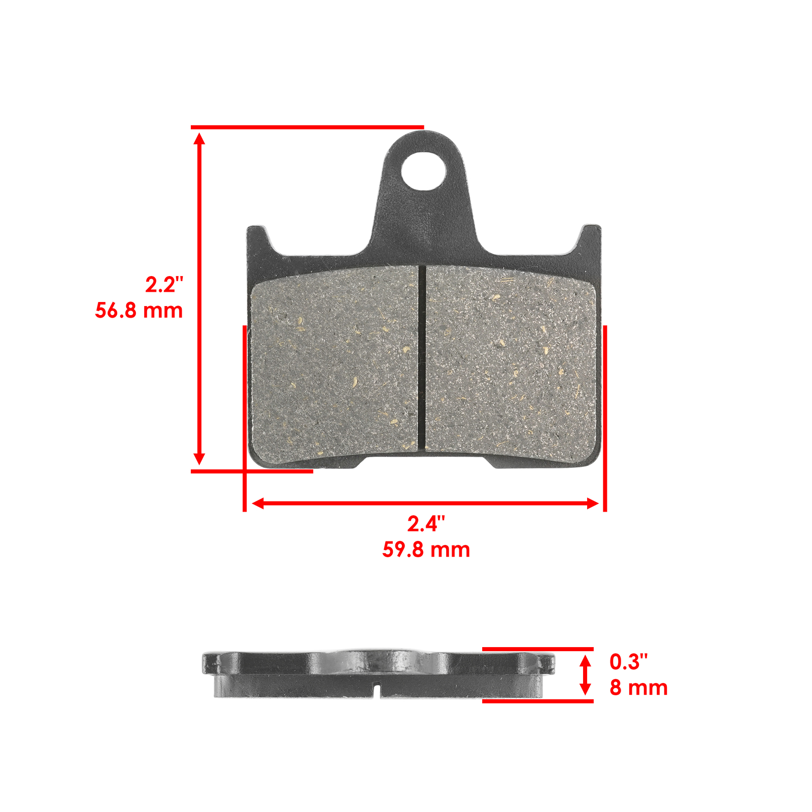 Rear Brake Pads for Harley Davidson XL1200C Sportster 1200 2014-2019 / ...