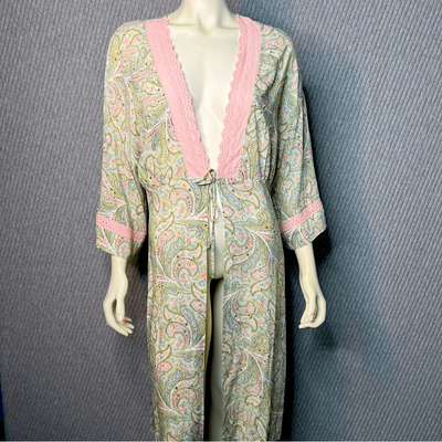 Anthropologie Silk Kimono Robe