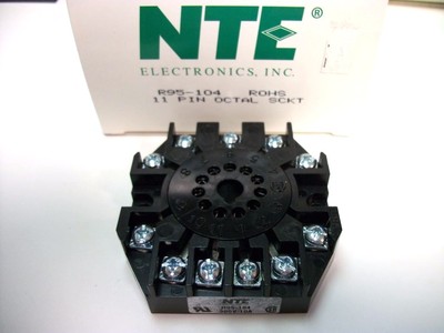 NTE Relay Socket R95-104 - 11-Pin Octal Socket - Panel/Surface Mount ...