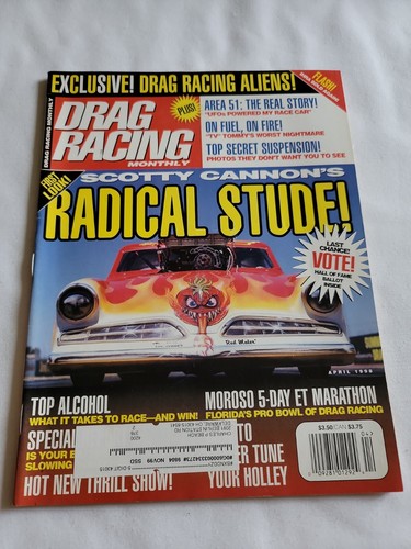 1998 April Drag racing monthly magazine Scotty Cannon's Radical Stude ...