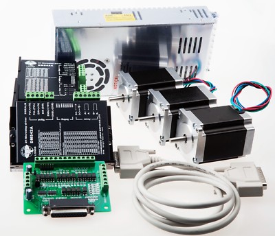 3 axis Nema 23 stepper motor 270 oz.in & Driver DM542A CNC Router | eBay