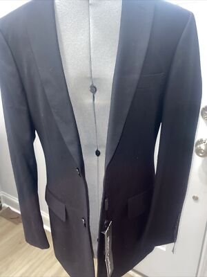 Alberto Cardinali Men’s Blazer Jacket Coat Black Slim Fit 2 Button ...