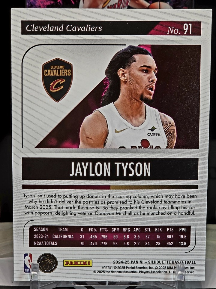 2024-25 Silhouette NBA JAYLON TYSON Rookie | eBay Australia