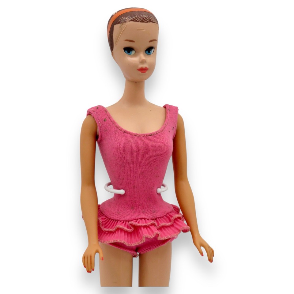 Miss Barbie Doll 1964 #1060 Sleepy Eyes Open Close Pink Swimsuit Wigs ...