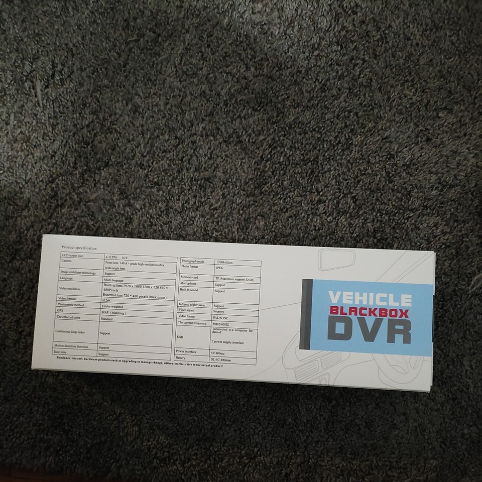 Vehicle Blackbox DVR Full HD1080 Rearview Mirror Recorder Dash Camera ...