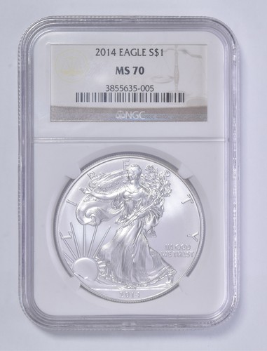 MS70 2014 American Silver Eagle 1 Oz NGC Graded Brown Label *4686 | eBay