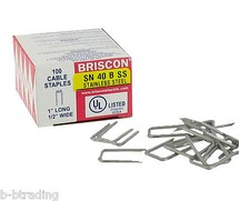 - Briscon SN-40-5M Low Carbon Steel Cable Staple 1" Length x 1/2" Width ...