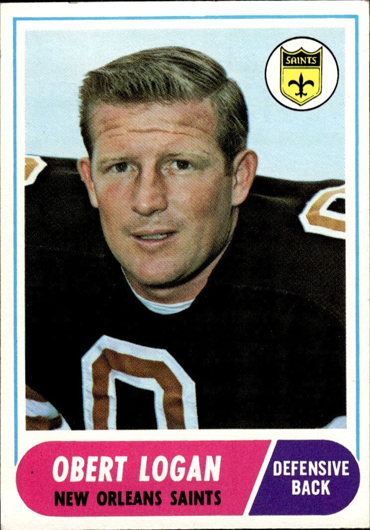 1968 Topps Obert Logan New Orleans Saints #4 | eBay