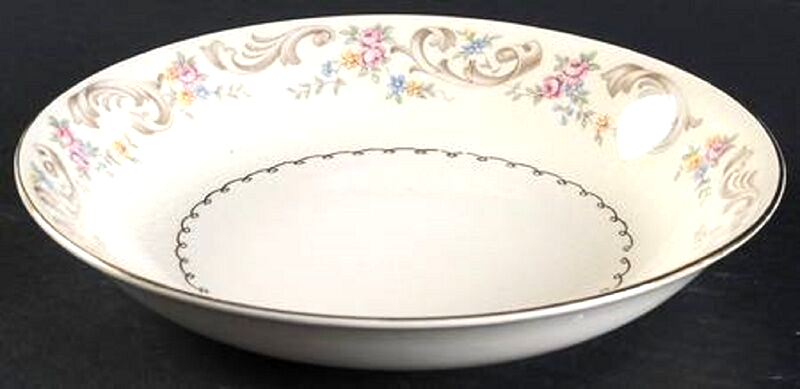 VINTAGE 1946-53 Coupe Soup Bowl by Paden City DUCHESS Pattern Gilt Trim ...