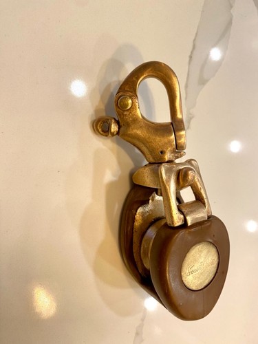 Vintage Rubber Snatch Block with Swivel Snap Shackle | United States