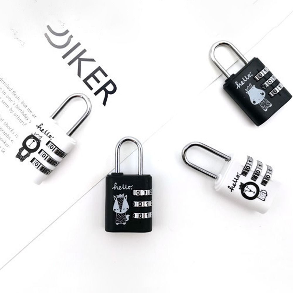 Zinc alloy 3 Digit Password Lock Random Color Security Coded Lock ...