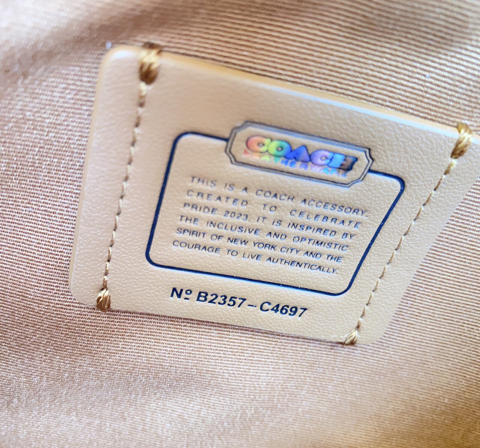 NWT Coach Pride C4697 Poppy Crossbody Card Case Rainbow Signature ...
