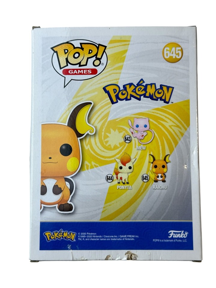 Funko Pop! Vinyl: Raichu #645 Pokemon Games Ships in Pop Protector | eBay