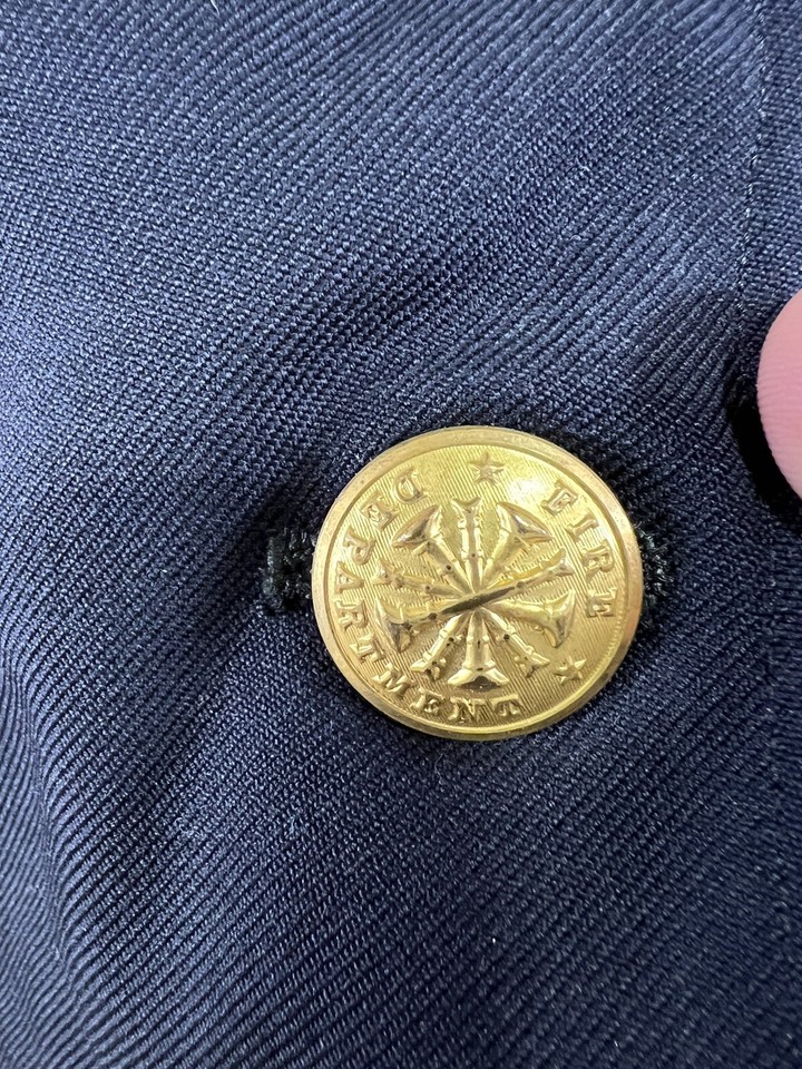 Vintage US Fire Department Dress Blue Jacket Uniform | eBay