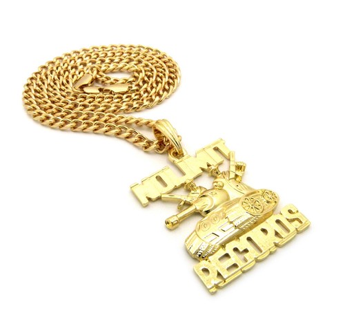 New No Limit Records Hip Hop Pendant &5mm/24" Cuban Link Chain Necklace ...