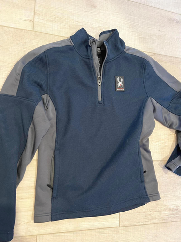 Spyder Men's Navy Blue Quarter Zip Pullover Small | eBay
