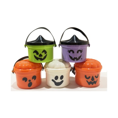 New Spooky Mini Boo Bucket Figurines Halloween Candy Bowl, Trick or ...