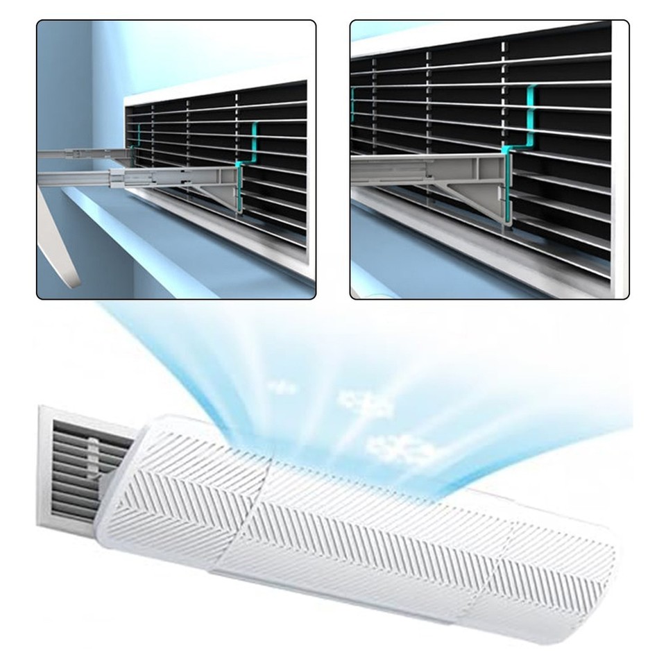 AC Vent Air Guide Deflector Adjustable Length Compatible with Side ...